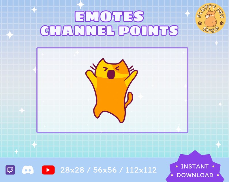Happy Cat Twitch Emote / Kawaii / Streamer / Streamer Graphics - Etsy