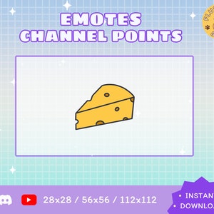 Cheese Twitch Emote / Twitch Emote / Kawaii / Streamer / Streamer ...