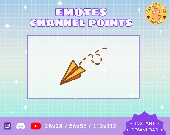 Paper Plane Twitch Emote / Kawaii / Streamer / Streamer | Etsy