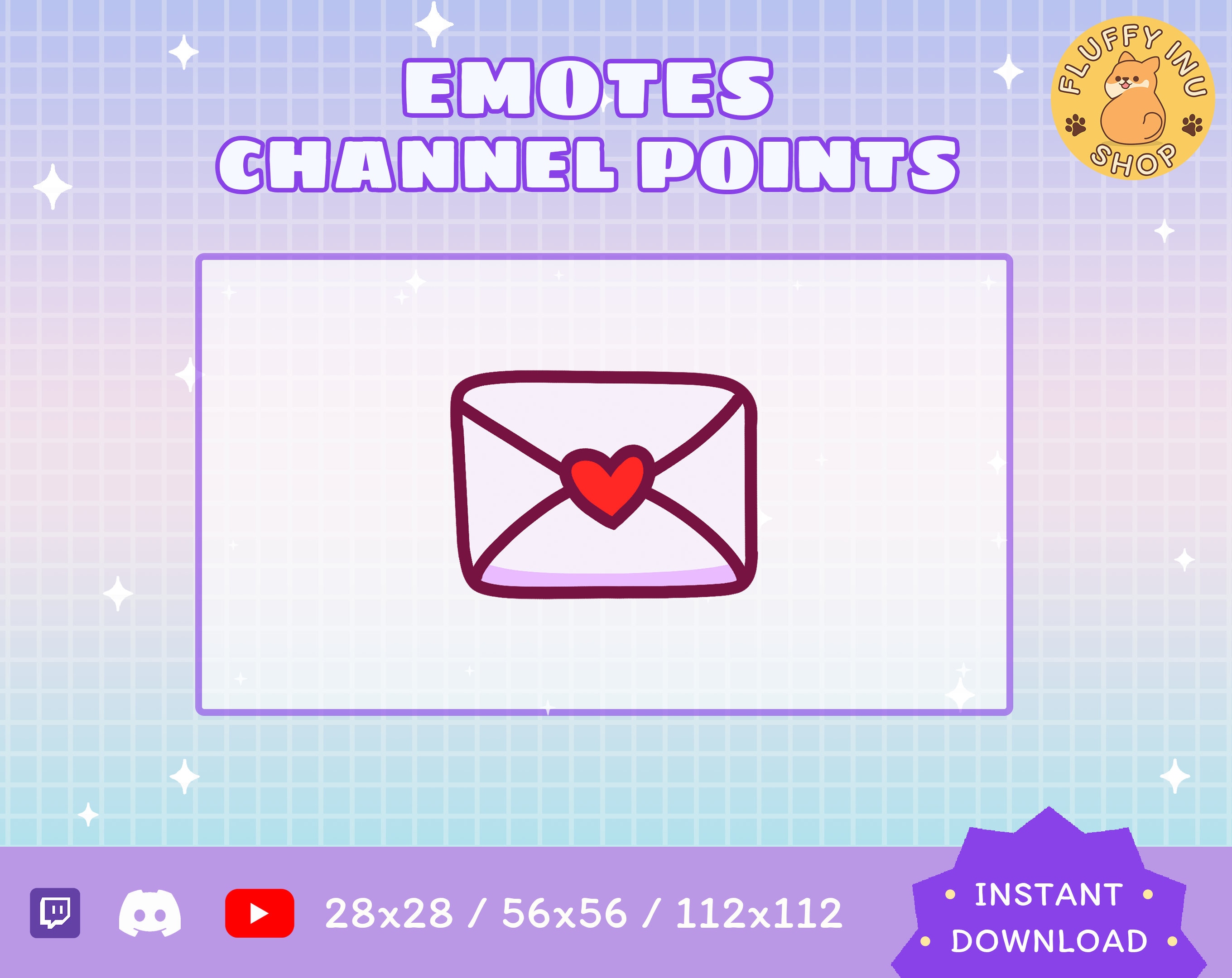 Letter Twitch Emote / Twitch Emote / Kawaii / Streamer / - Etsy Sweden