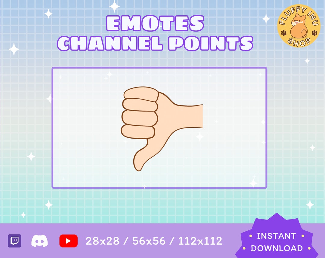 Dislike Twitch Emote / Twitch Emote / Kawaii / Streamer / - Etsy Australia