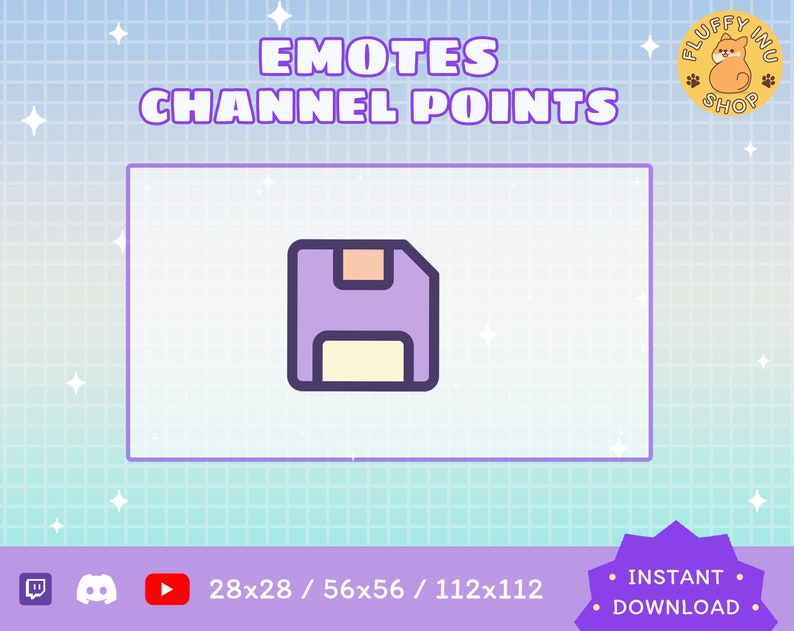 Floppy Disk Twitch Emote / Kawaii / Streamer / Streamer Graphics - Etsy
