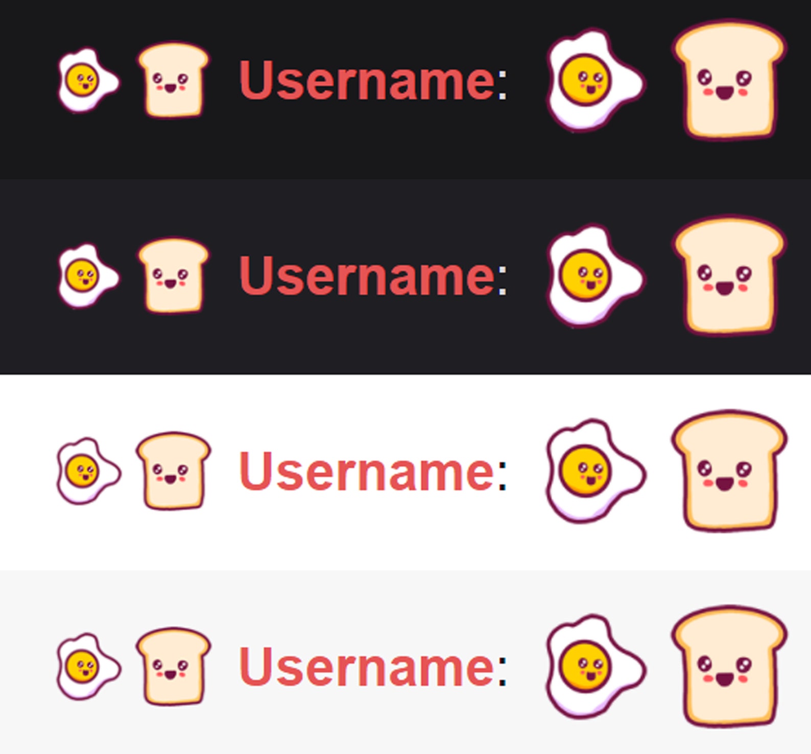 Twitch Bread and Egg Emote / Bread and Egg / Kawaii / Streamer | Etsy