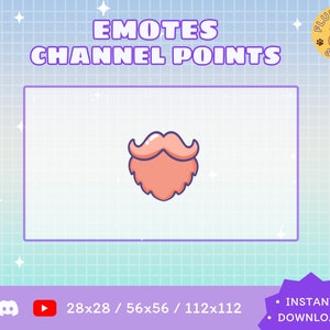 Beard Twitch Emote / Twitch Emote / Kawaii / Streamer / Streamer ...