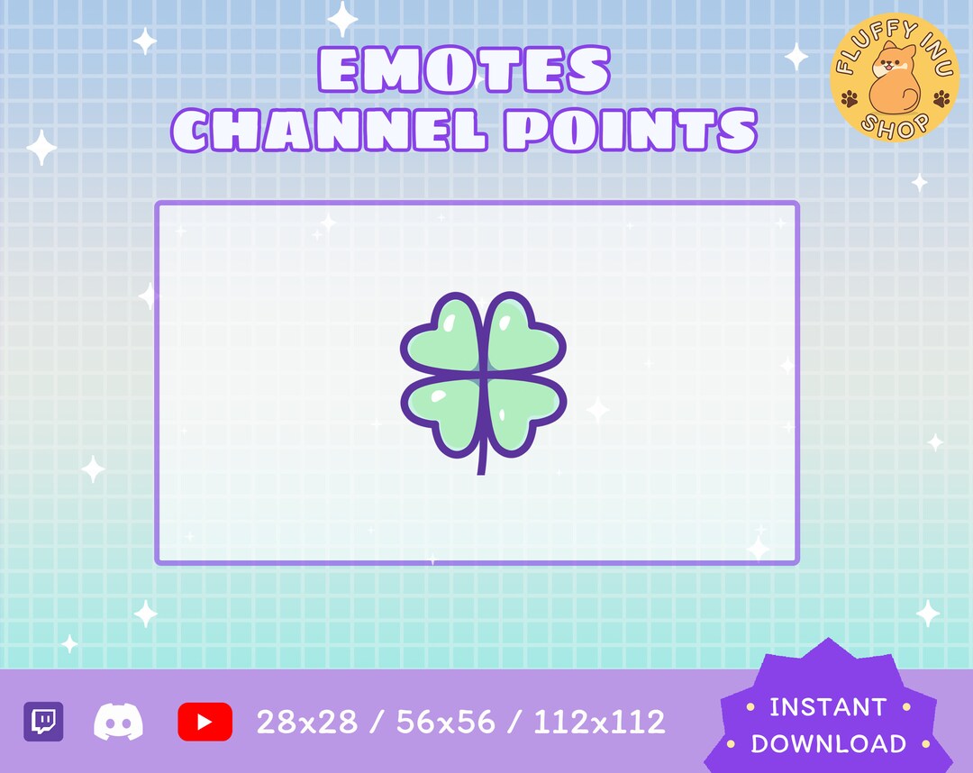 Clover Twitch Emote / Kawaii / Streamer / Streamer Graphics - Etsy Finland