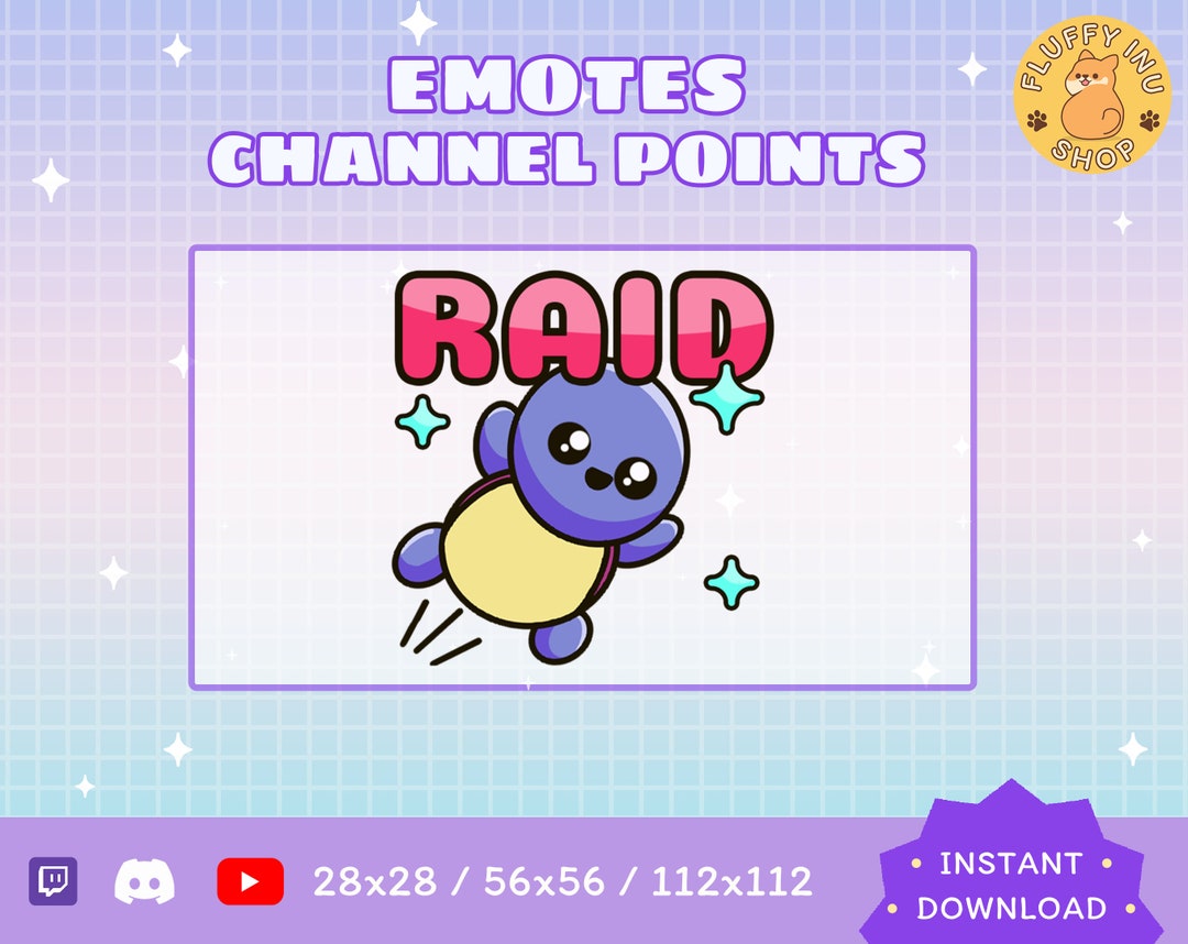 Twitch Raid Emote / Raid / Turtle / Kawaii / Streamer / Streamer ...