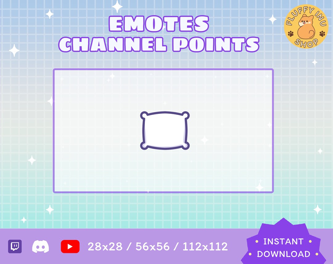 Pillow Twitch Emote / Kawaii / Streamer / Streamer Graphics - Etsy