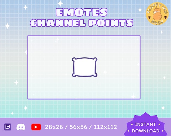 Pillow Twitch Emote / Kawaii / Streamer / Streamer Graphics - Etsy