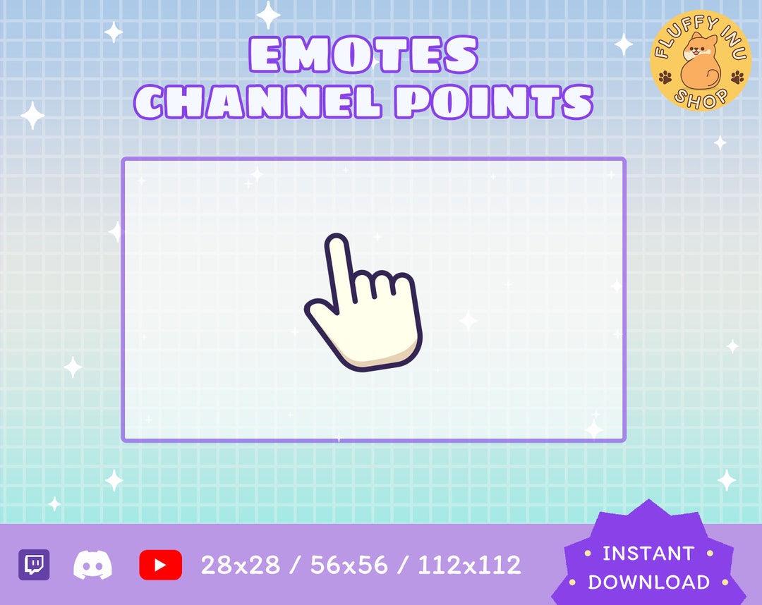 Hand Cursor Twitch Emote / Kawaii / Streamer / Streamer Graphics - Etsy