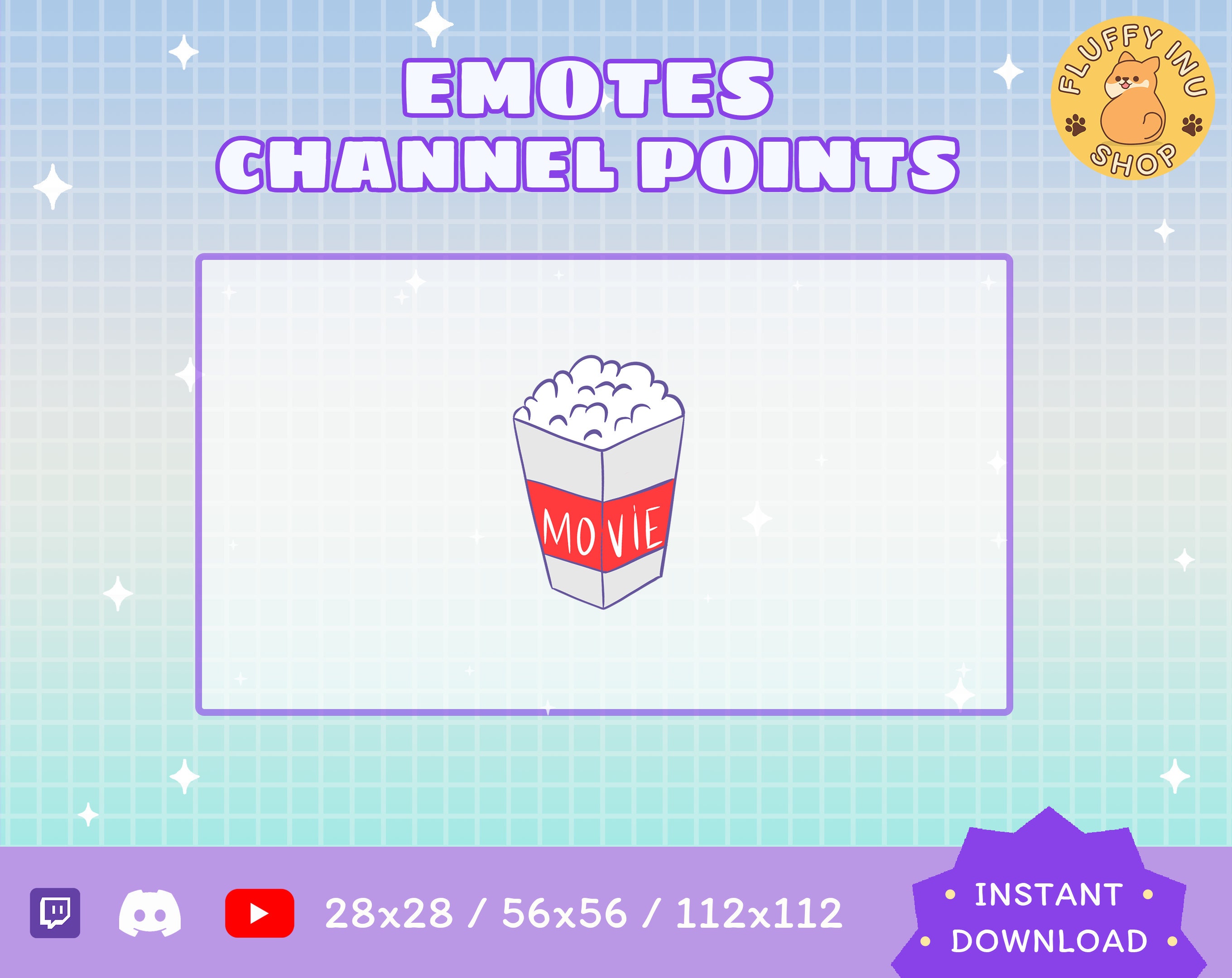 Popcorn Twitch Emote / Twitch Emote / Kawaii / Streamer / Streamer ...