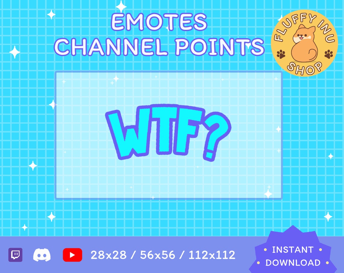 WTF Twitch Emote / Twitch Emote / Kawaii / Streamer / Streamer | Etsy