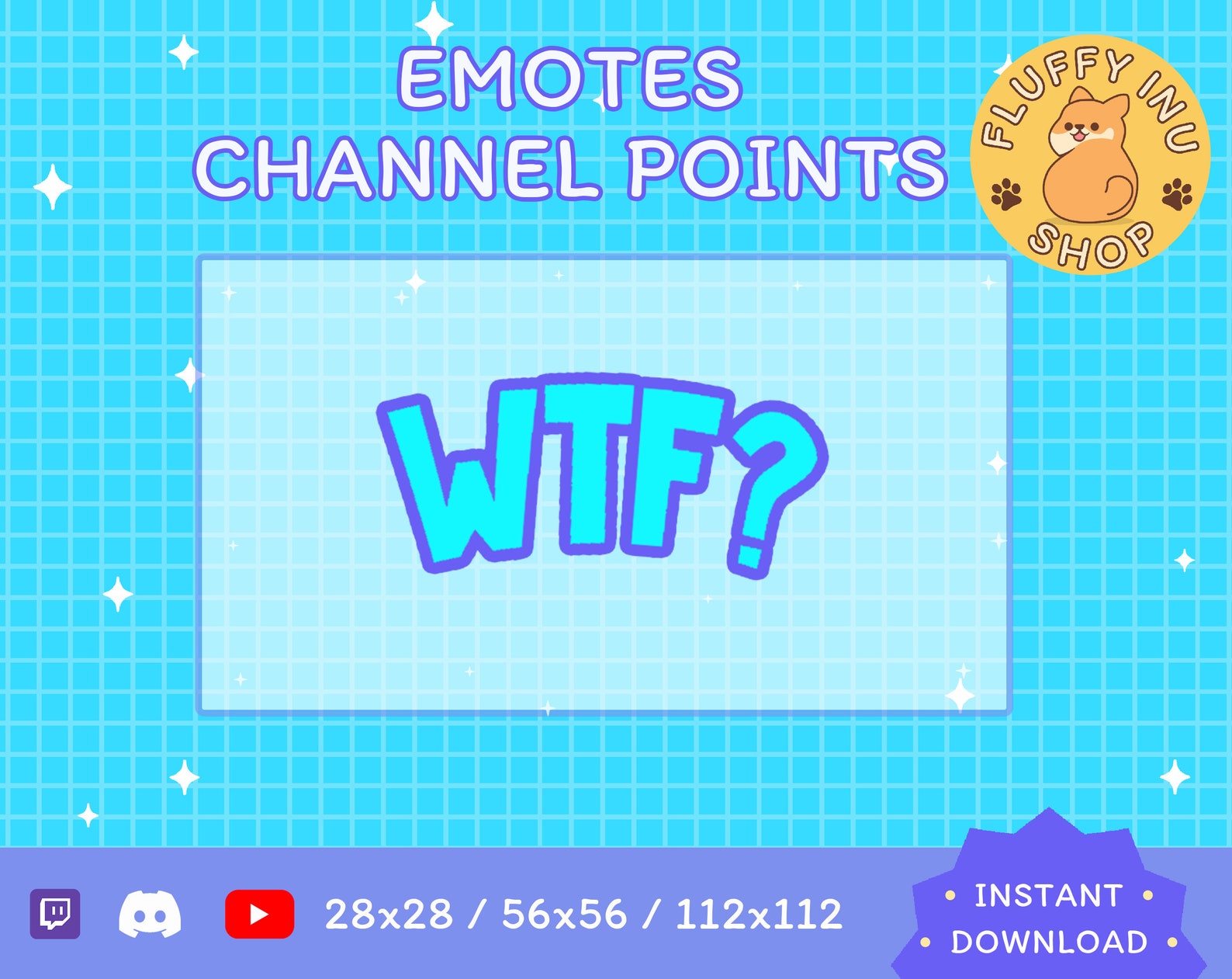 WTF Twitch Emote / Twitch Emote / Kawaii / Streamer / Streamer Graphics ...