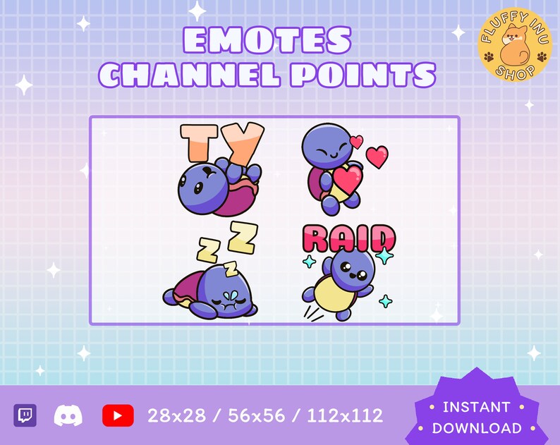 Twitch Turtle Emotes / Love Emote / Raid Emote / Sleep Emote / Zz Emote ...