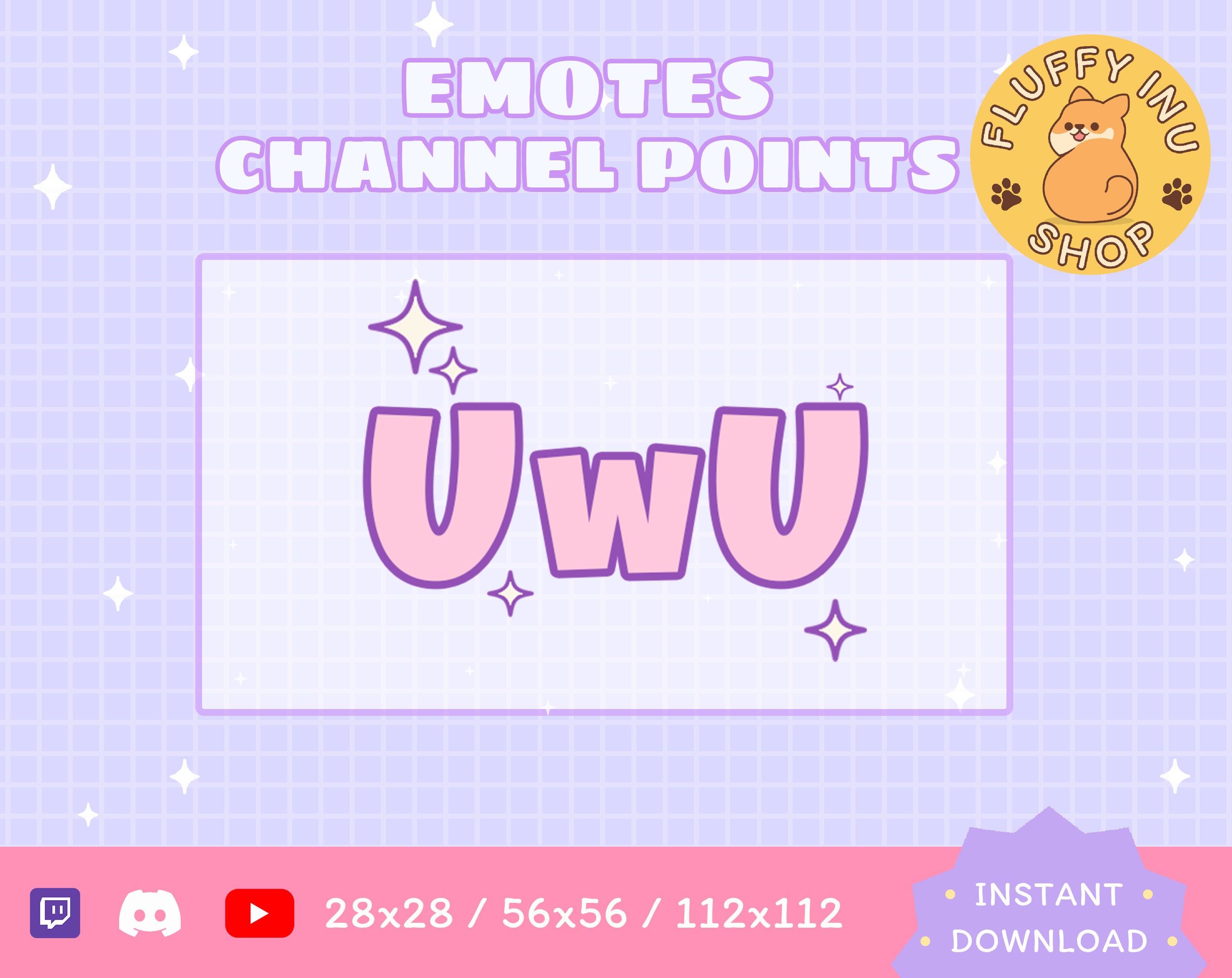 Twitch UWU Emote / UWU / Pastel / Kawaii / Streamer / Streamer Graphics ...