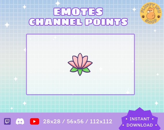 Lotus Twitch Emote / Kawaii / Streamer / Streamer Graphics - Etsy