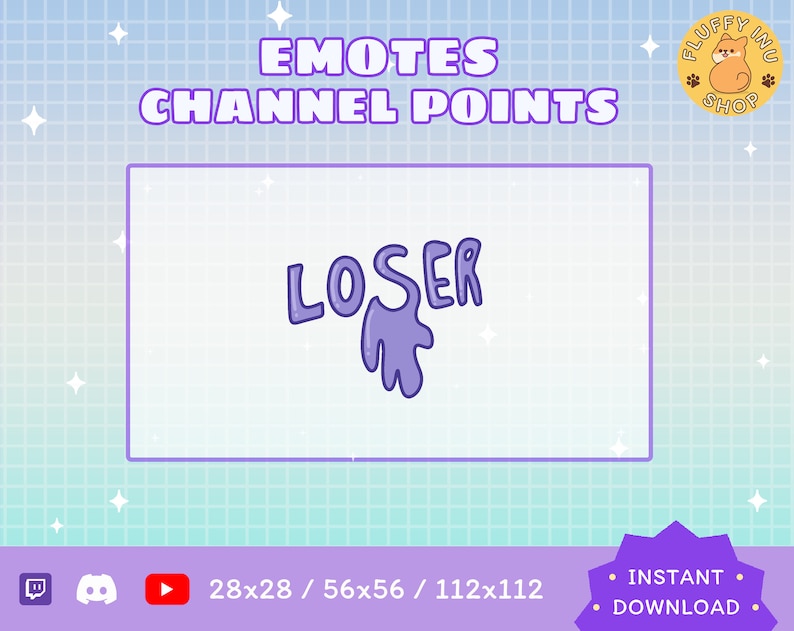Twitch Loser Emote / Kawaii / Streamer / Streamer Graphics - Etsy