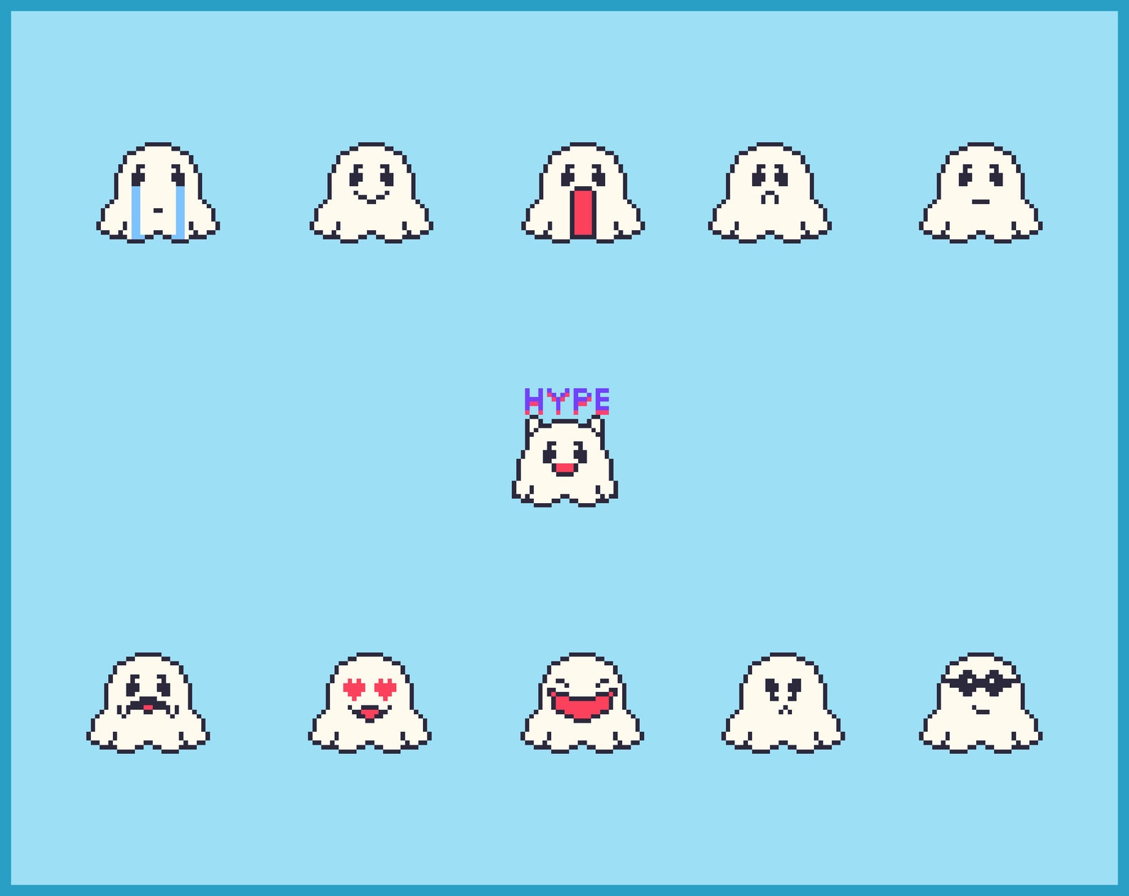 11 Cute Ghosts Emotes / Kawaii / Streamer - Etsy