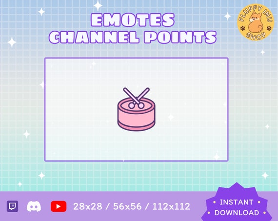Drum Twitch Emote / Kawaii / Streamer / Streamer Graphics - Etsy