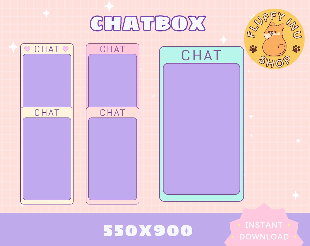 Chat Box / Twitch / Cute / Pastel - Etsy