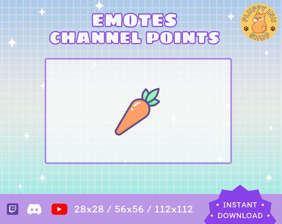 Carrot Twitch Emote / Kawaii / Streamer / Streamer Graphics - Etsy