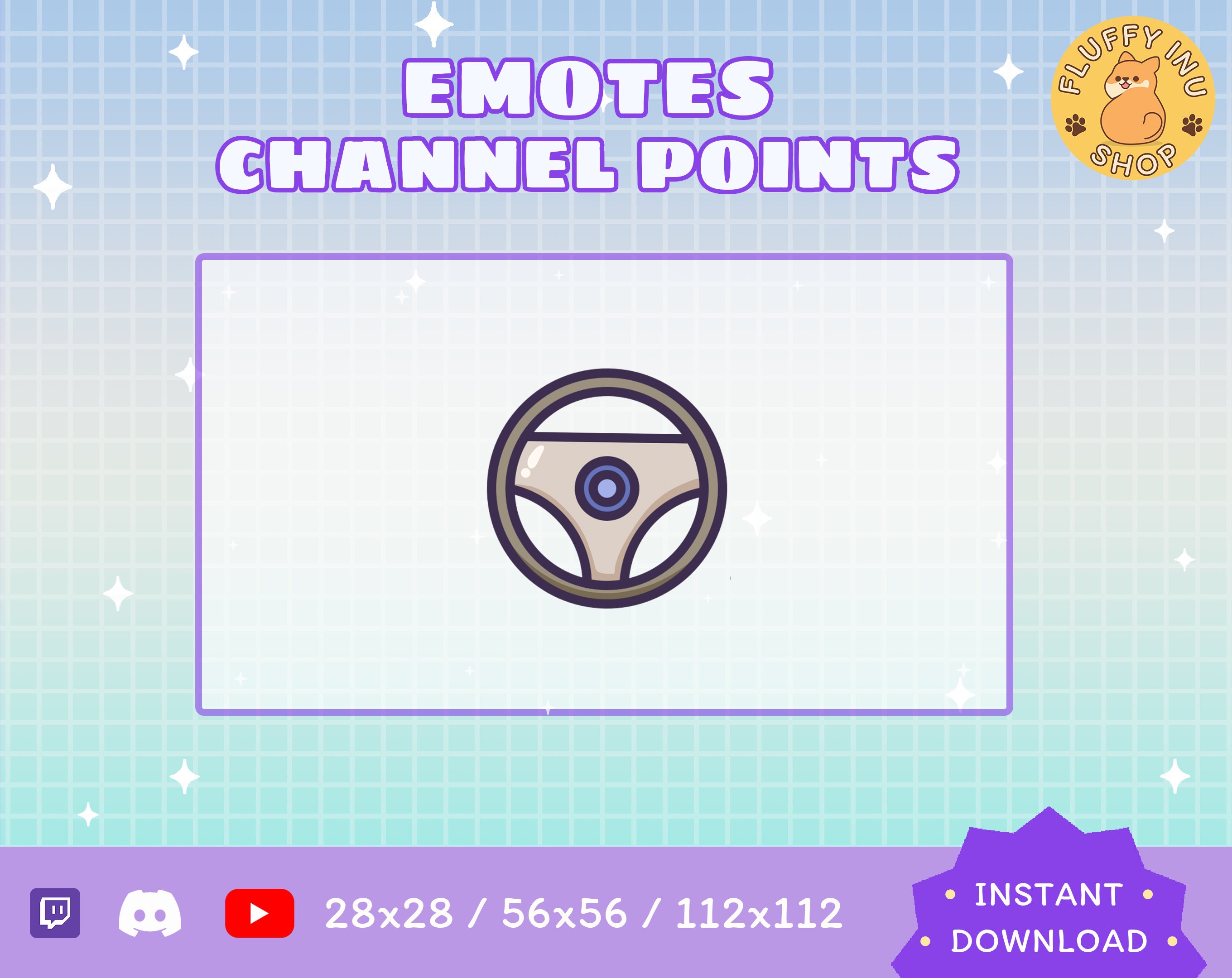 Steering Wheel Twitch Emote / Kawaii / Streamer / Streamer Graphics - Etsy