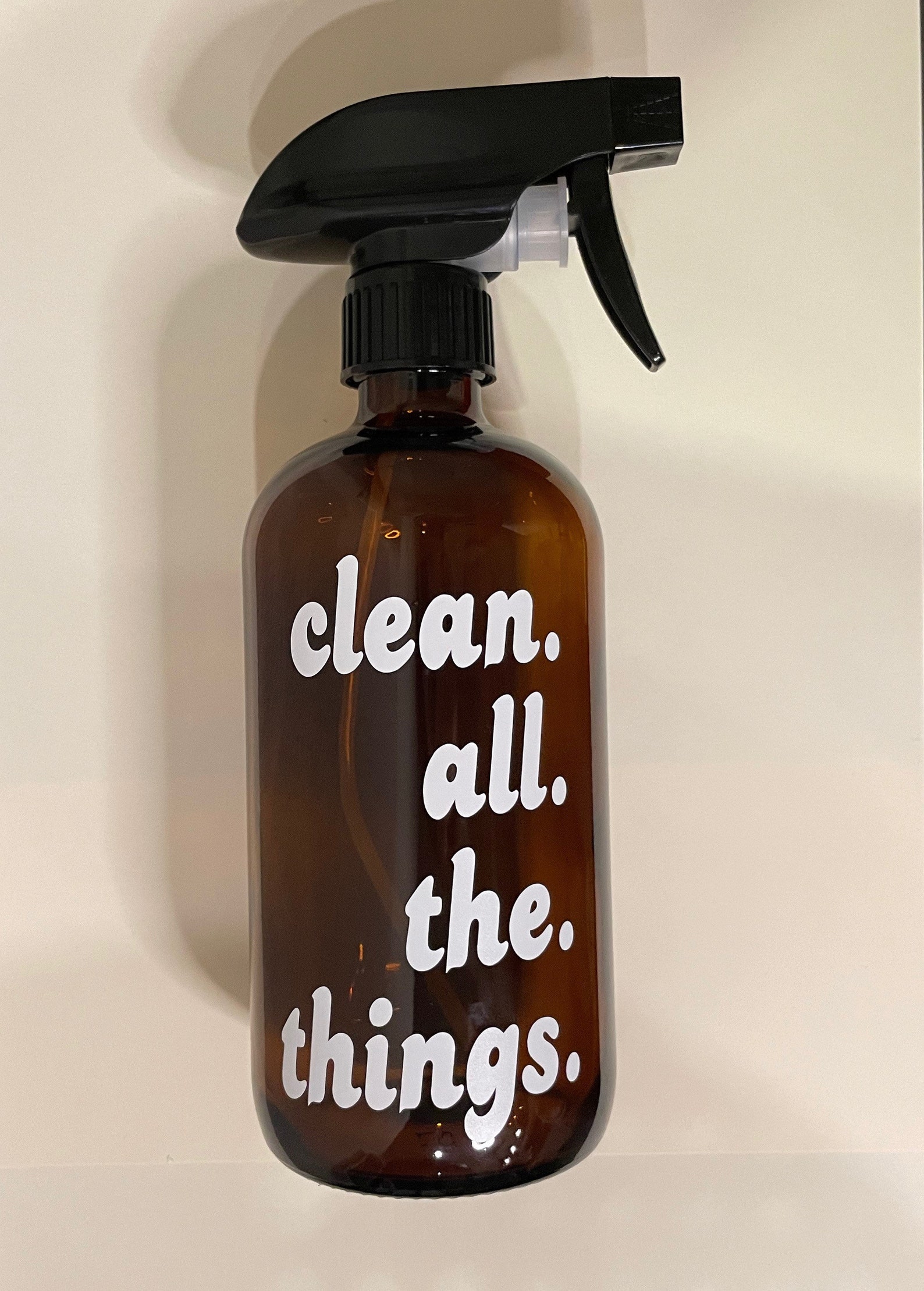 Clean All the Things Vinyl Label 16 Oz Glass Bottle - Etsy UK