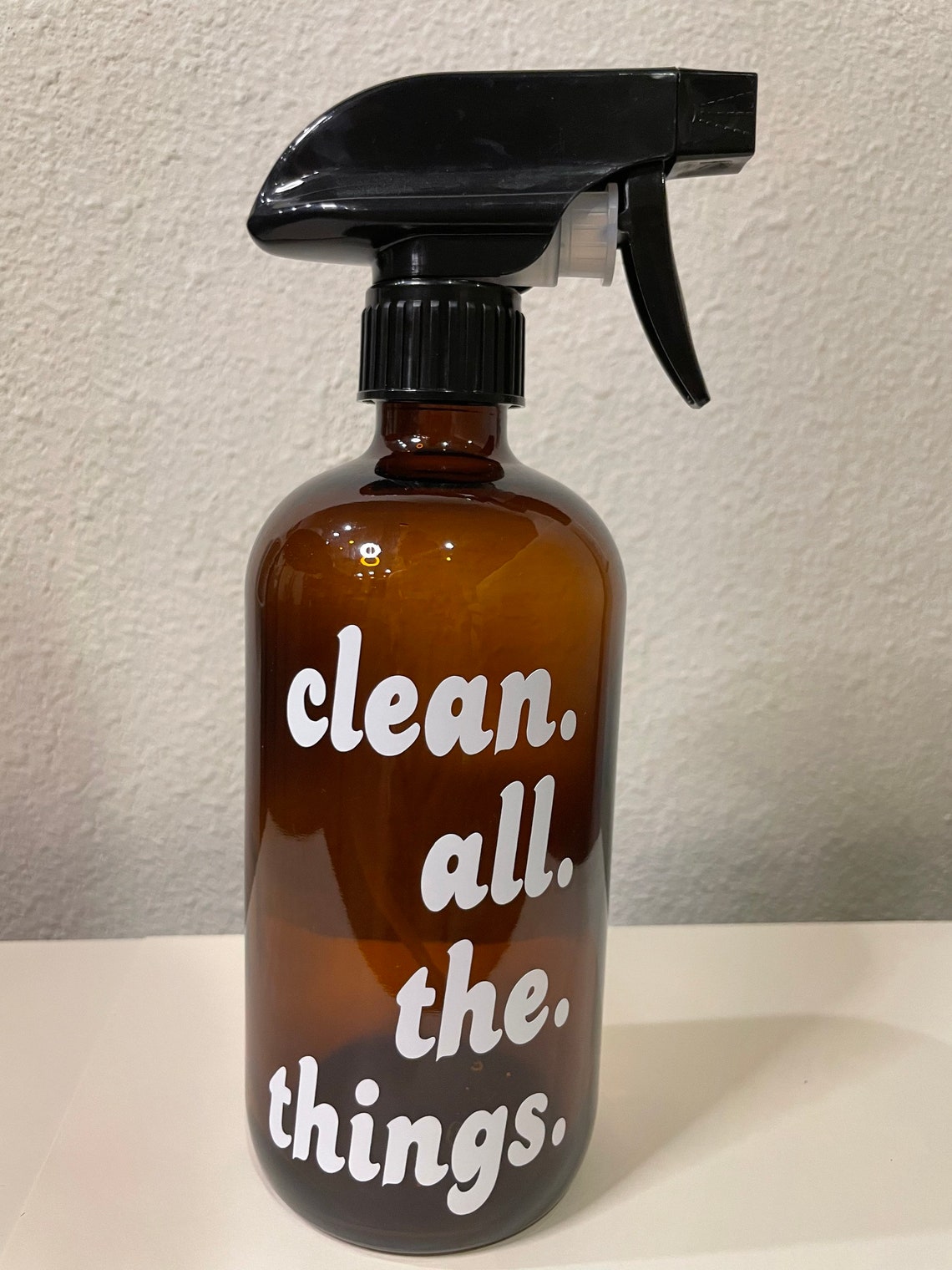 Clean All the Things Vinyl Label 16 Oz Glass Bottle - Etsy UK