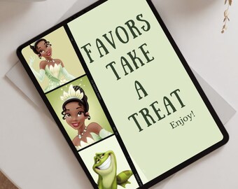 Baby Tiana Favors Sign, Baby Tiana Please Take One Sign, the Princess ...