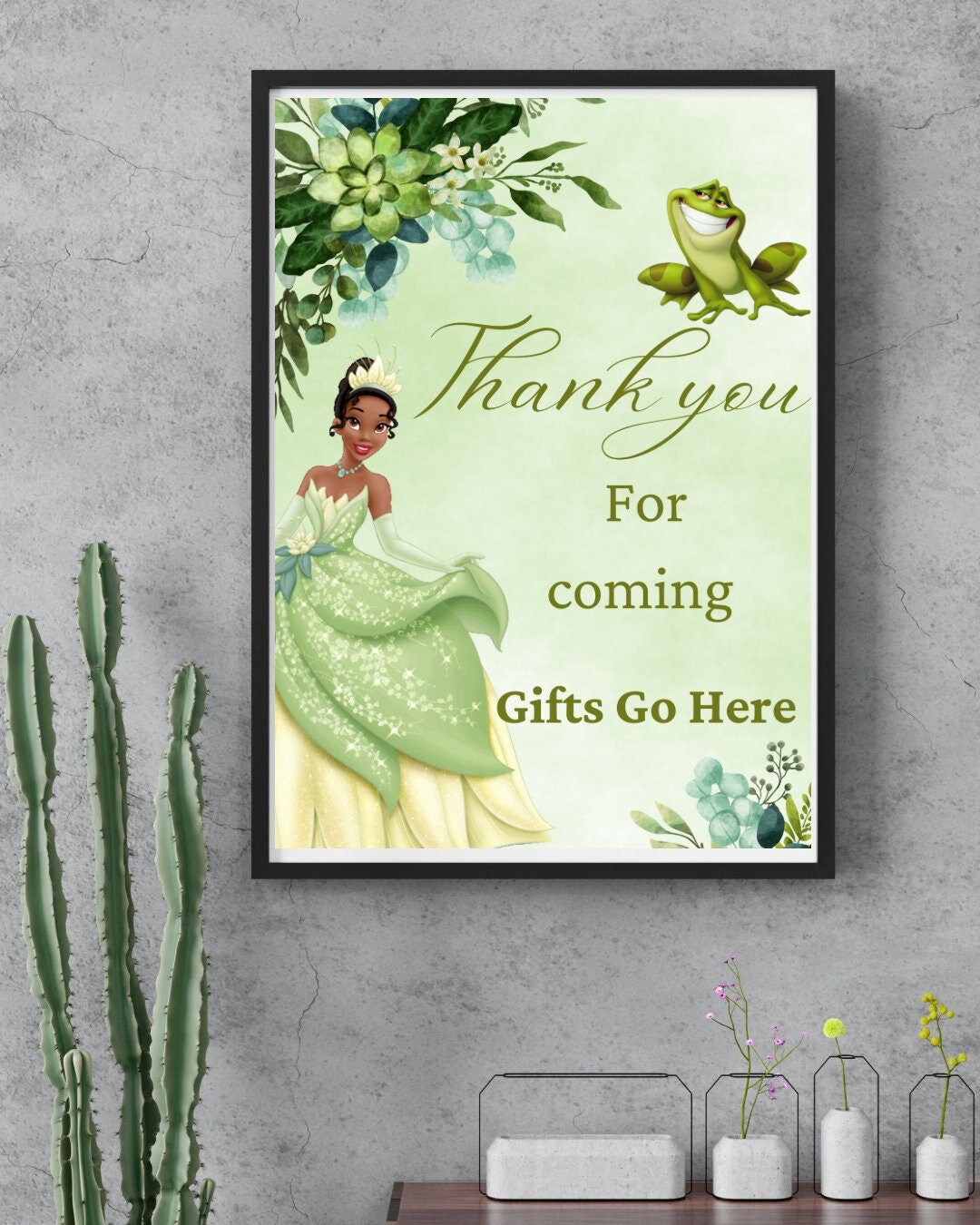 Baby Tiana Favors Sign, Baby Tiana Please Take One Sign, the Princess ...