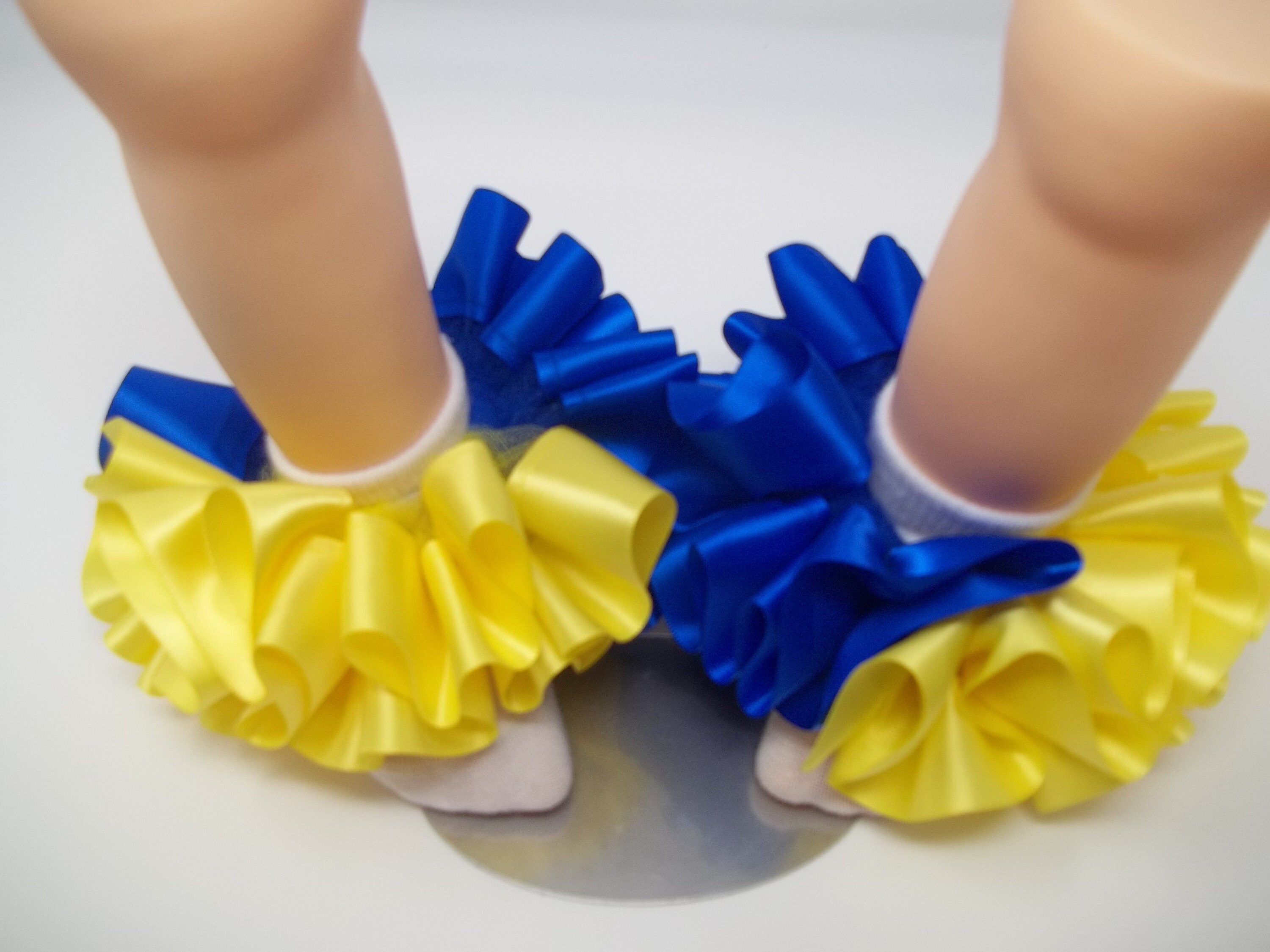 Girls Blue and Yellow Ruffle Tutu Socks/infant Ruffle Socks. - Etsy