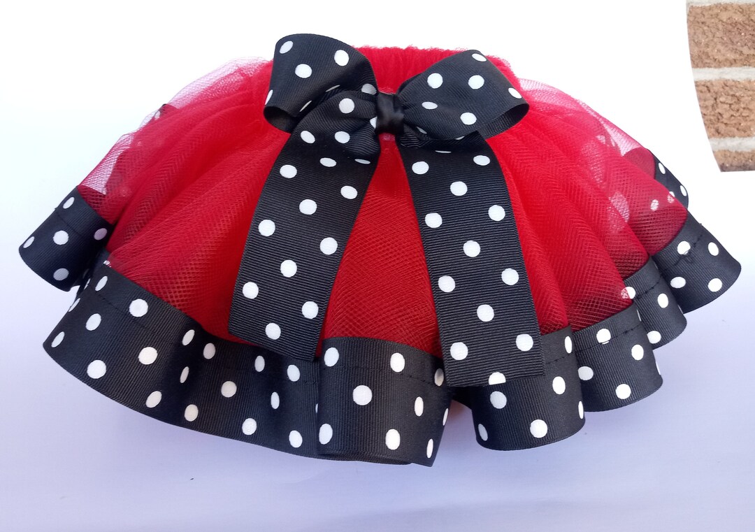 Red Polka Dot Tulle Tutu: Custom Baby Girl Outfit - Etsy
