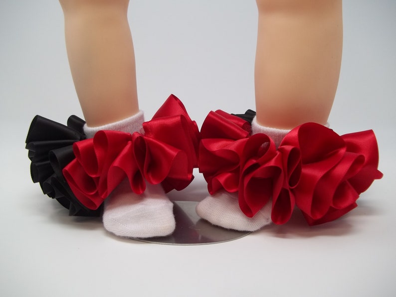 Girls Red and Black Ruffle Tutu Socks/toddler Ruffle Socks. - Etsy