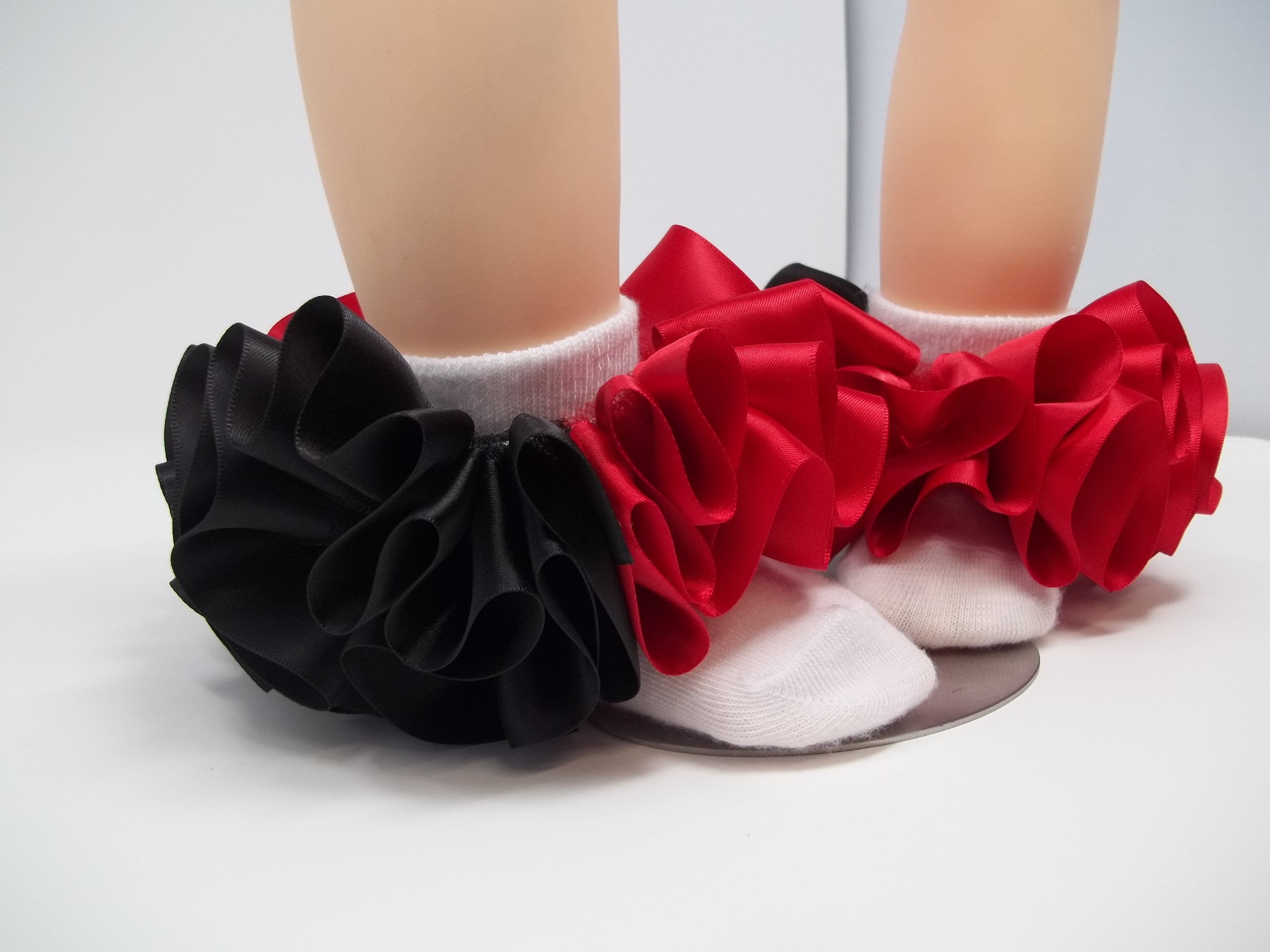 Girls Red and Black Ruffle Tutu Socks/toddler Ruffle Socks. - Etsy