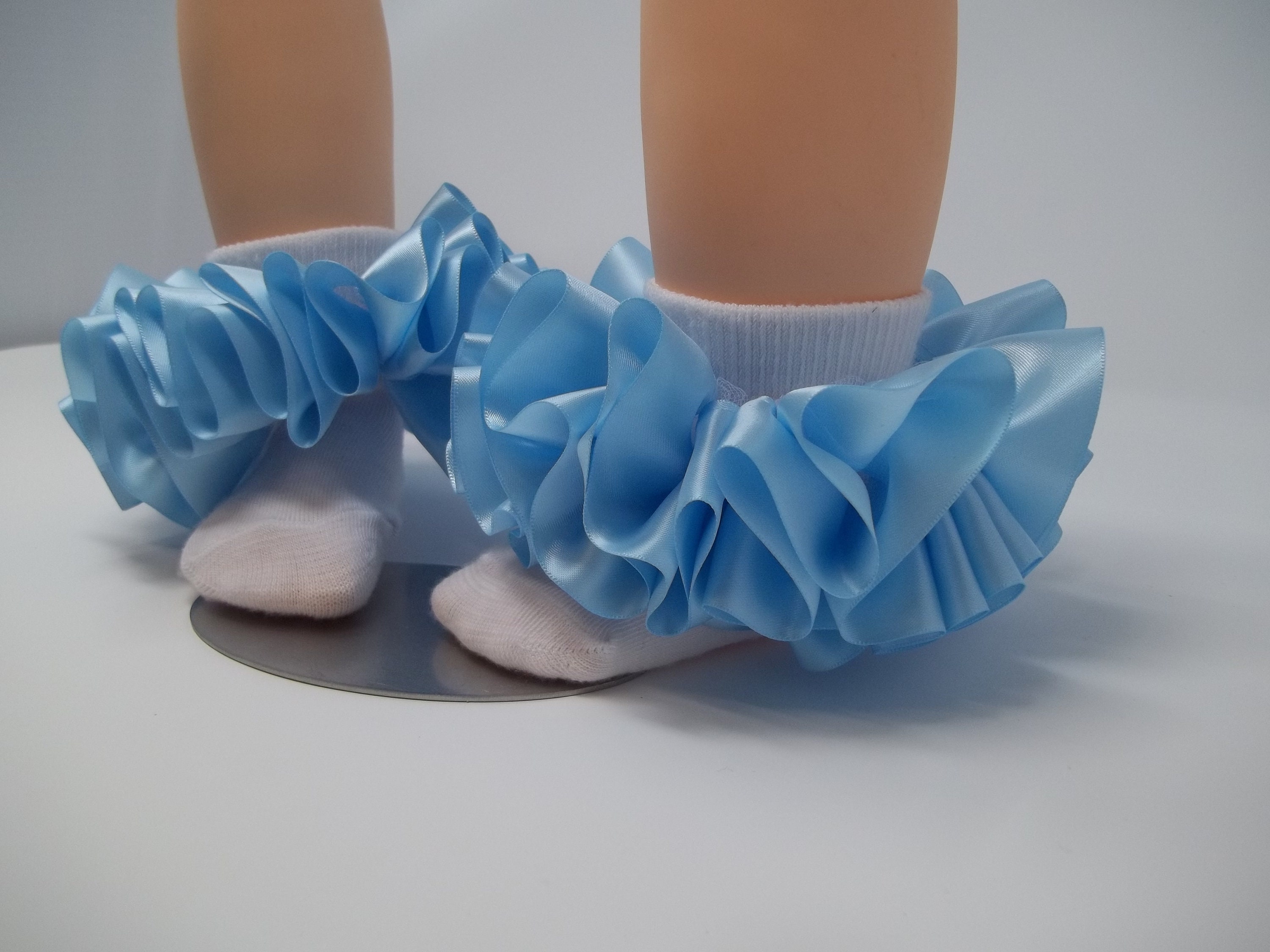 Girls Light Blue ruffle tutu socks/infant ruffle socks. Tutu | Etsy