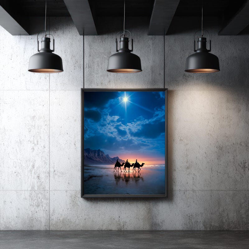 Camels Ocean Wall Art - Etsy