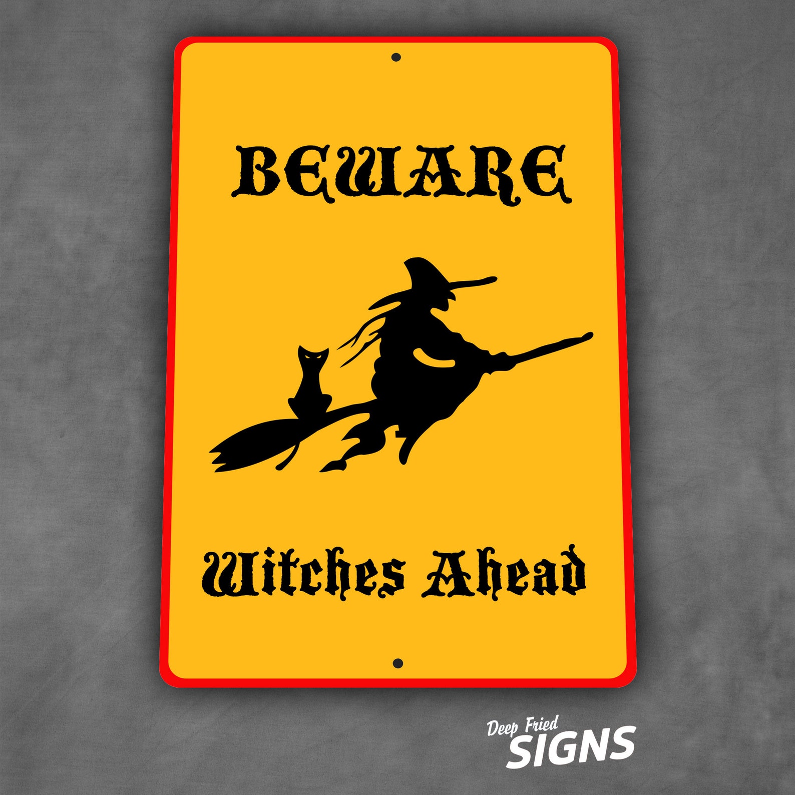 Beware Witches Ahead plastic sign 00011 | Etsy