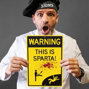WARNING This is Sparta Plastic Sign 00123 - Etsy
