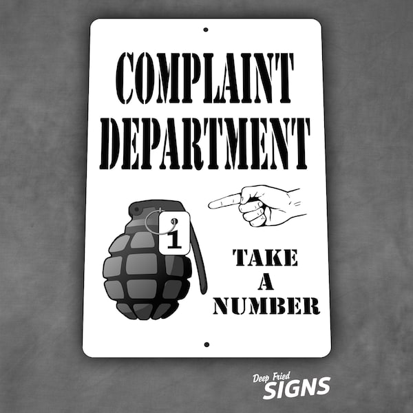 Complaint Department Grenade - Etsy