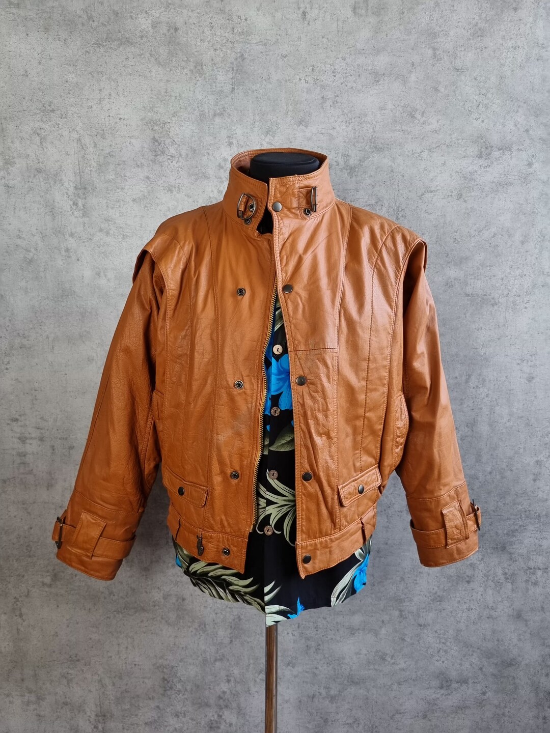 Vintage Rare 80s Real Taxi Driver Style Genuine Leather - Etsy