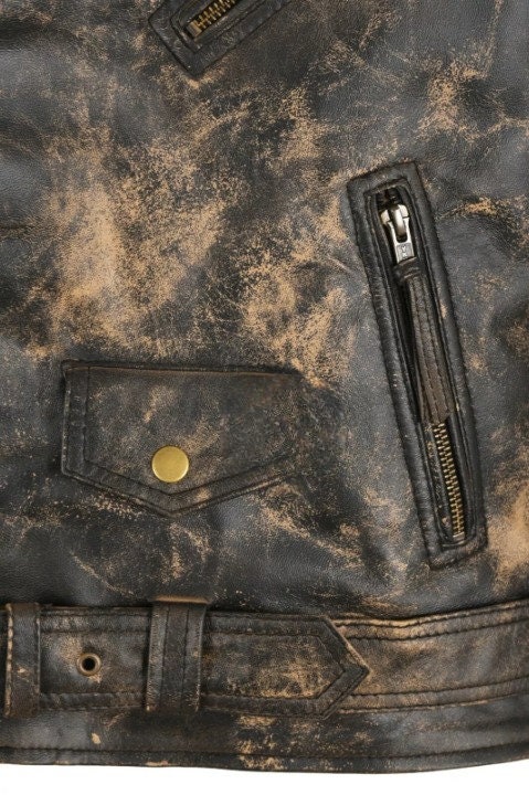 Men's Black Vintage 70s Style Leather Jacket/ Classic Rustin Men's Black Vintage 70s Style Leather Jacket/ Classic Rustin