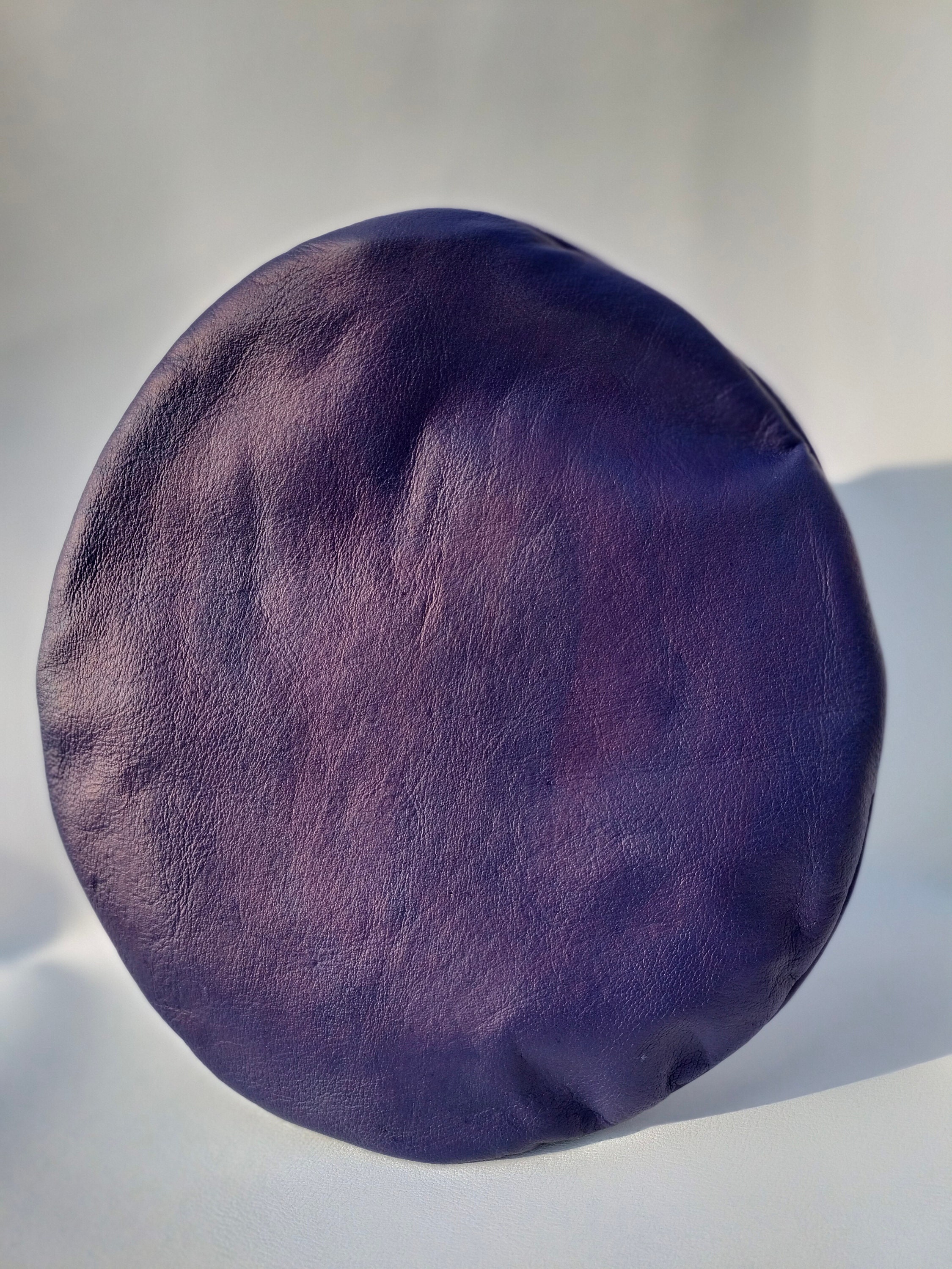 Handmade Muir Cap in Genuine Soft Leather/ Purple Color Army Muir Cap ...