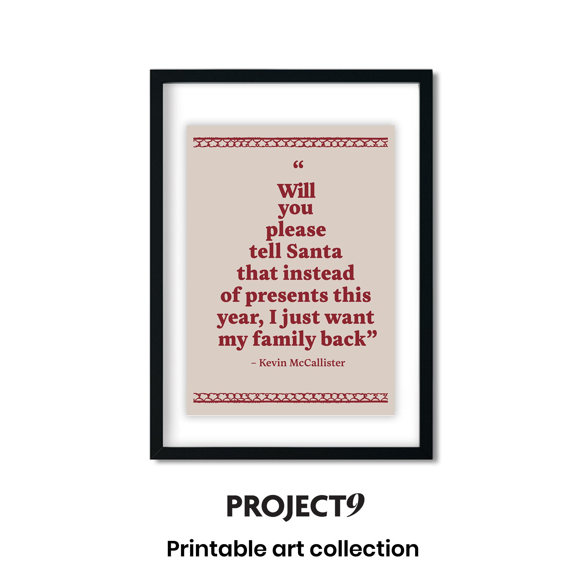 Home Alone Christmas Movie Quote Printable Light Decor Kevin Christmas ...