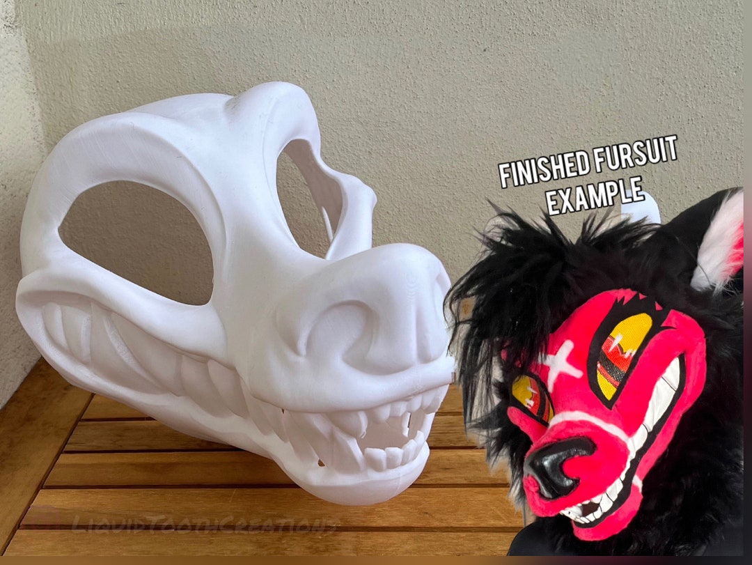 Toothy 3D Printed Fursuit Head Base - Etsy