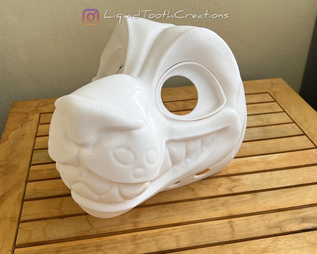 Toothy Feline Tiger 3D Printed Fursuit Head Base - Etsy