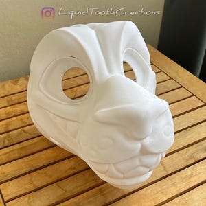 Toothy Feline Tiger 3D Printed Fursuit Head Base - Etsy Australia