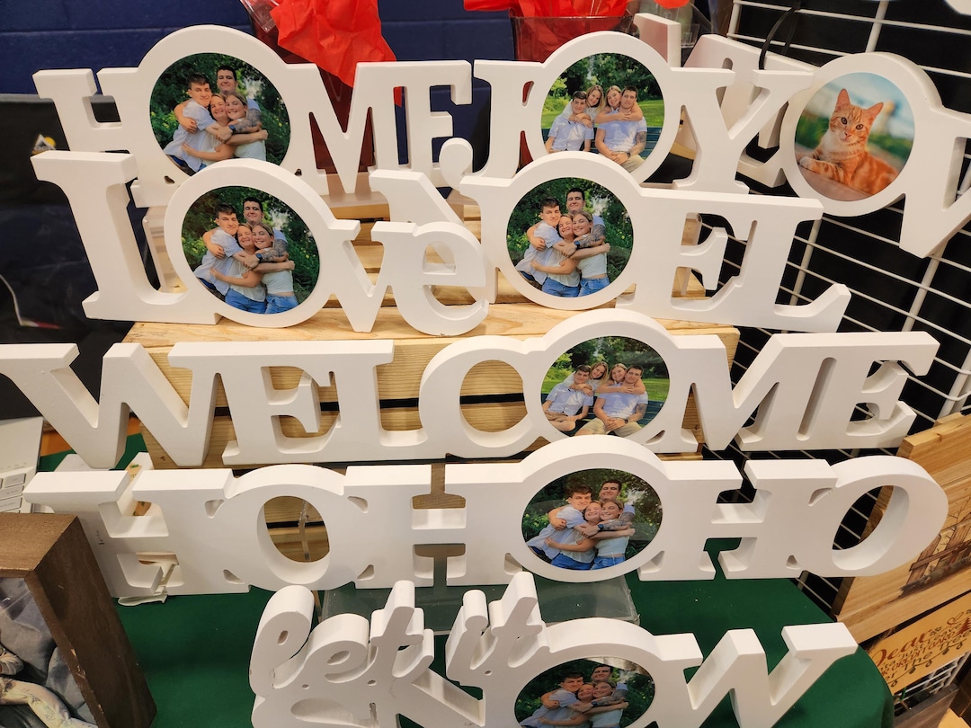 Custom Photo Wood Word Blocks. Personalize With Your Photo. Great Gift ...