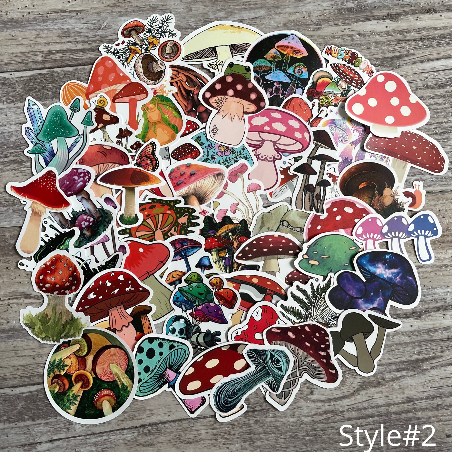 Cute Mushroom Vinyl Sticker Pack for Laptop Phone Case Water - Etsy