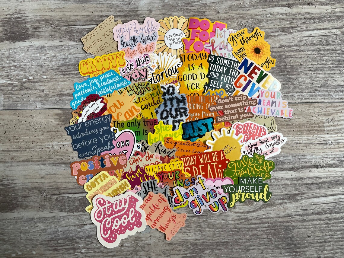 Positive Affirmations Sticker Bundle Empower Sticker Pack - Etsy
