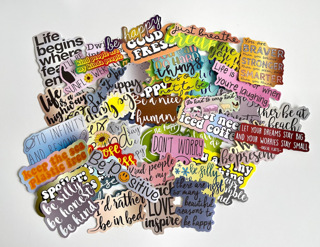 Positive Affirmations Sticker Bundle, Empower Sticker Pack 5,10,20,50 ...