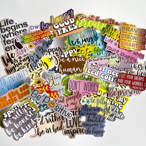 Positive Affirmations Sticker Bundle, Empower Sticker Pack 5,10,20,50 ...